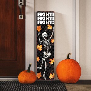 36in Dancing Skeleton Halloween Porch Sign - Front Porch Halloween ...