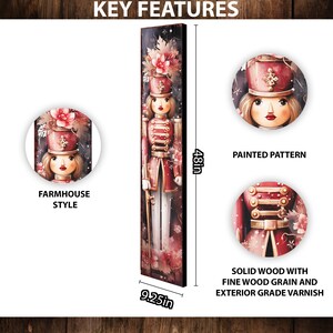 Girl Nutcracker Merry Christmas Porch Sign Front Porch Welcome Sign ...