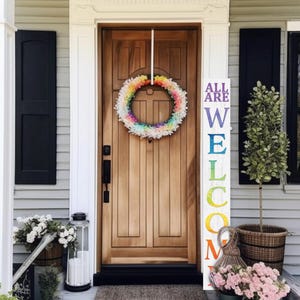LGBT Welcome Sign for Front Door Porch Welcome Giant Board Decor, 72in ...