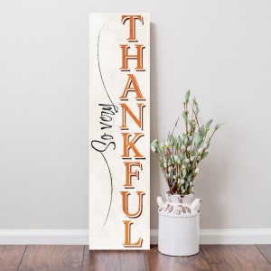36-inch so Very Thankful Thanksgiving Porch Sign Wooden Decor Festive ...