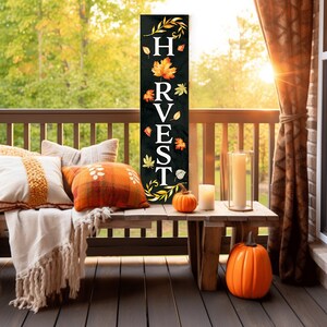 36in harvest Fall Porch Sign Front Door Decor - Etsy