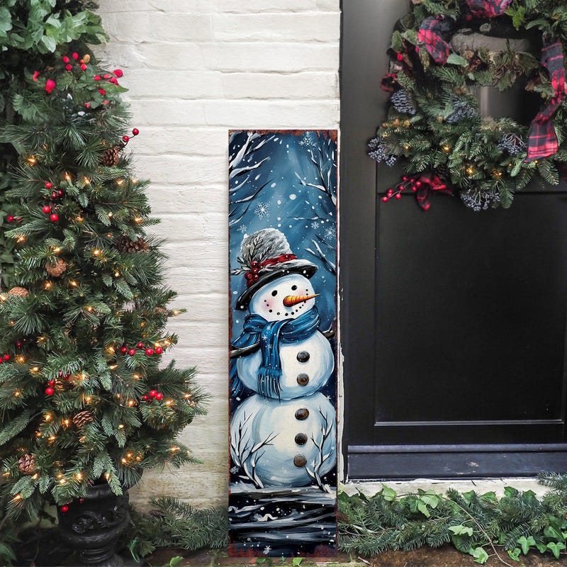 Outdoor Sign Snowman - Etsy