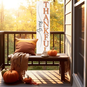 36-inch so Very Thankful Thanksgiving Porch Sign Wooden Decor Festive ...