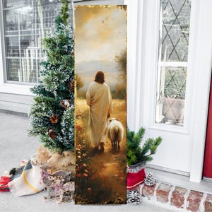 Jesus Christ Porch Sign | Religious Front Porch Plaque | Entryway Decor ...