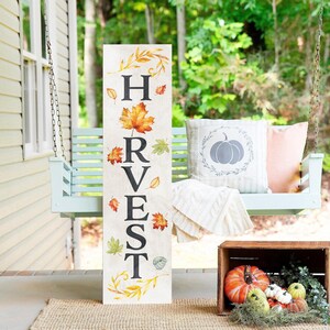 36in "harvest" Fall Porch Sign - Front Door Decor for Autumn ...