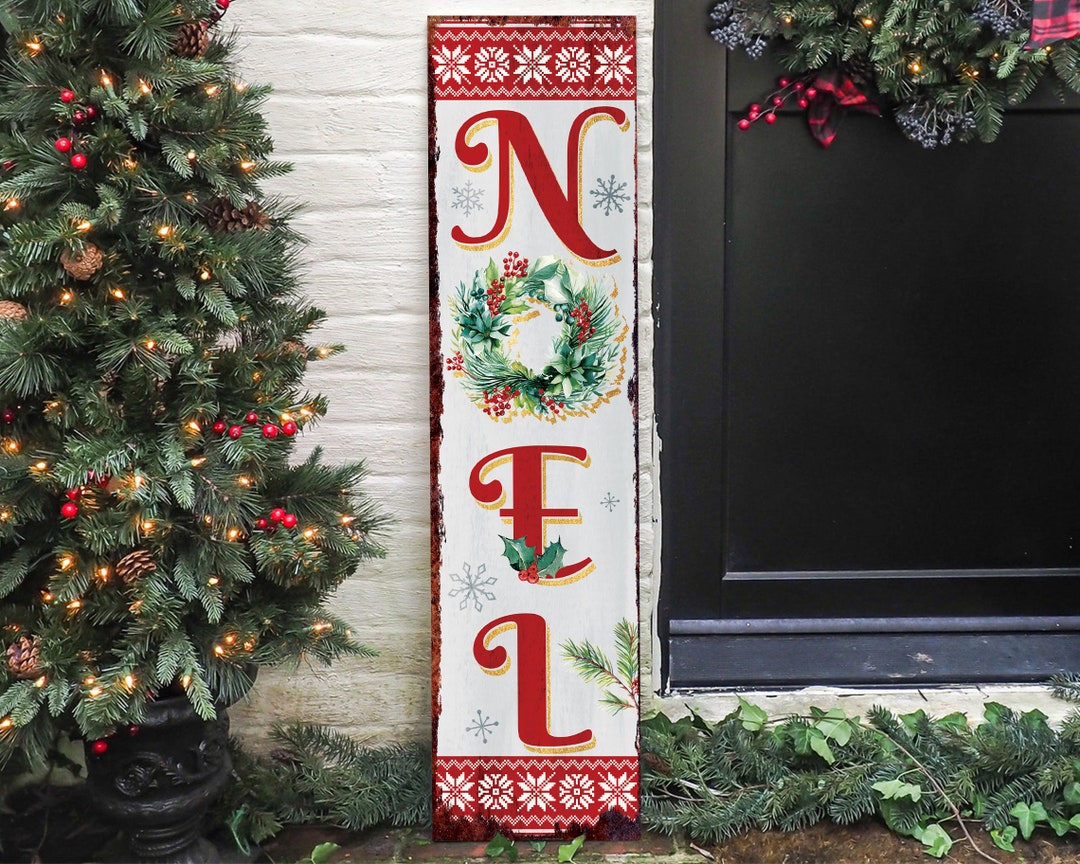 36in Noel Christmas Sign for Front Porch Vintage Christmas Decoration ...