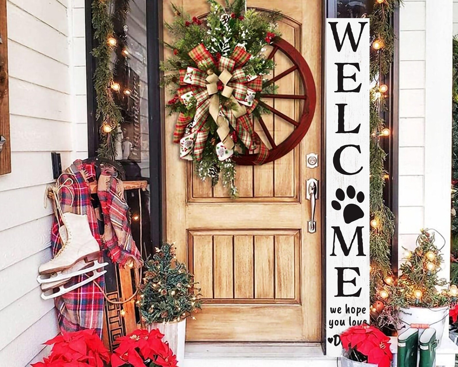 72in 'we Hope You Love Dogs' Porch Sign - Dog Lover Welcome Home Sign ...