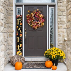 Fall Porch Sign Front Porch Fall Welcome Sign With Vintage Autumn ...