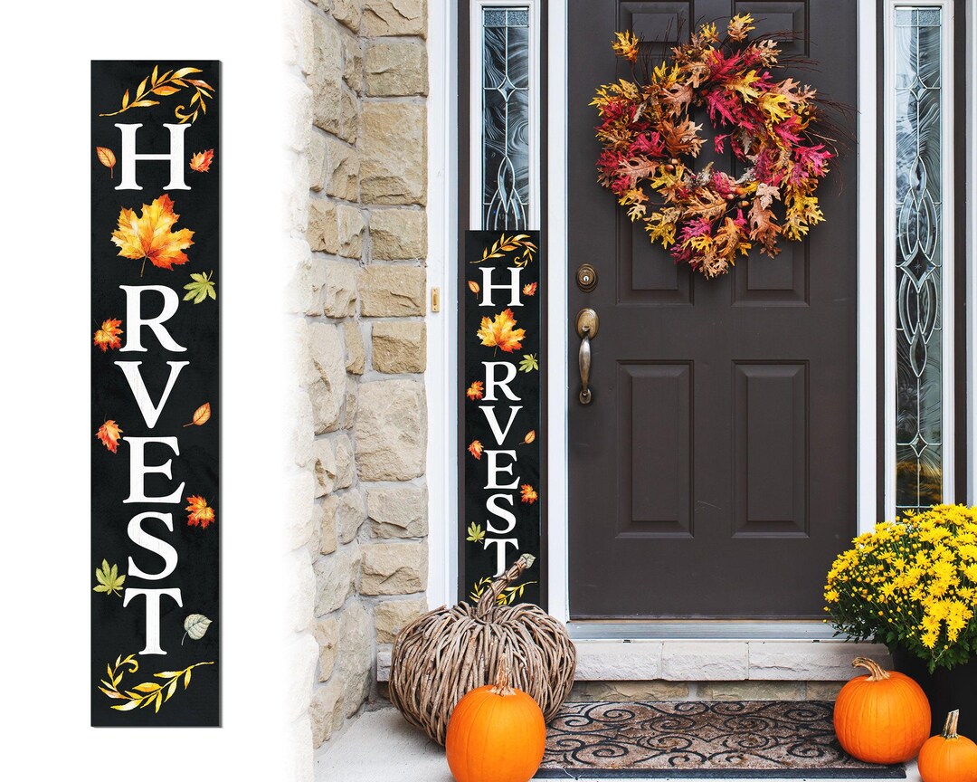 48in harvest Fall Porch Sign Front Door Decor for Autumn Celebrations ...