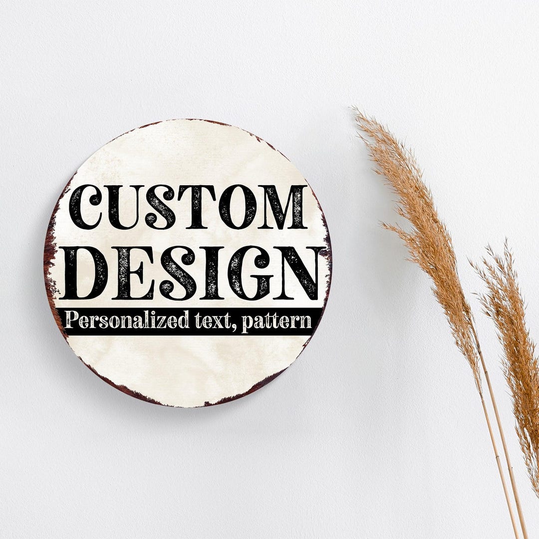 Custom Round Wall Sign – Personalized Farmhouse Decor, Painted UV Print ...