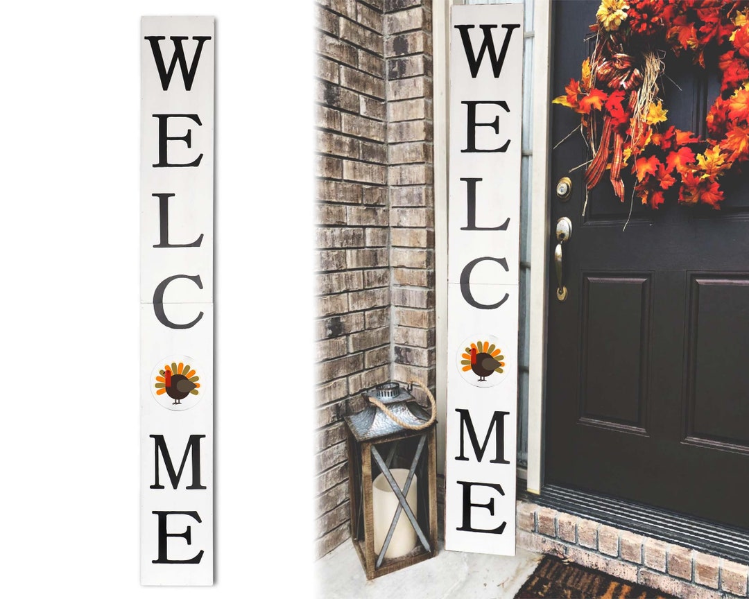 Tall Outdoorfall Turkey Welcome Sign for Front Door 6ft - Etsy
