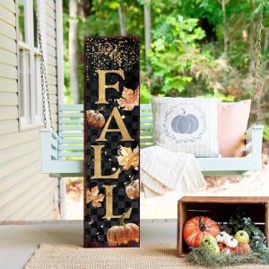 36in Fall Porch Sign Front Porch Fall Welcome Sign With Vintage Autumn ...
