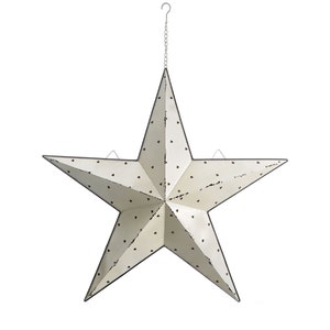 36in White Led Light up Metal Barn Star - Etsy