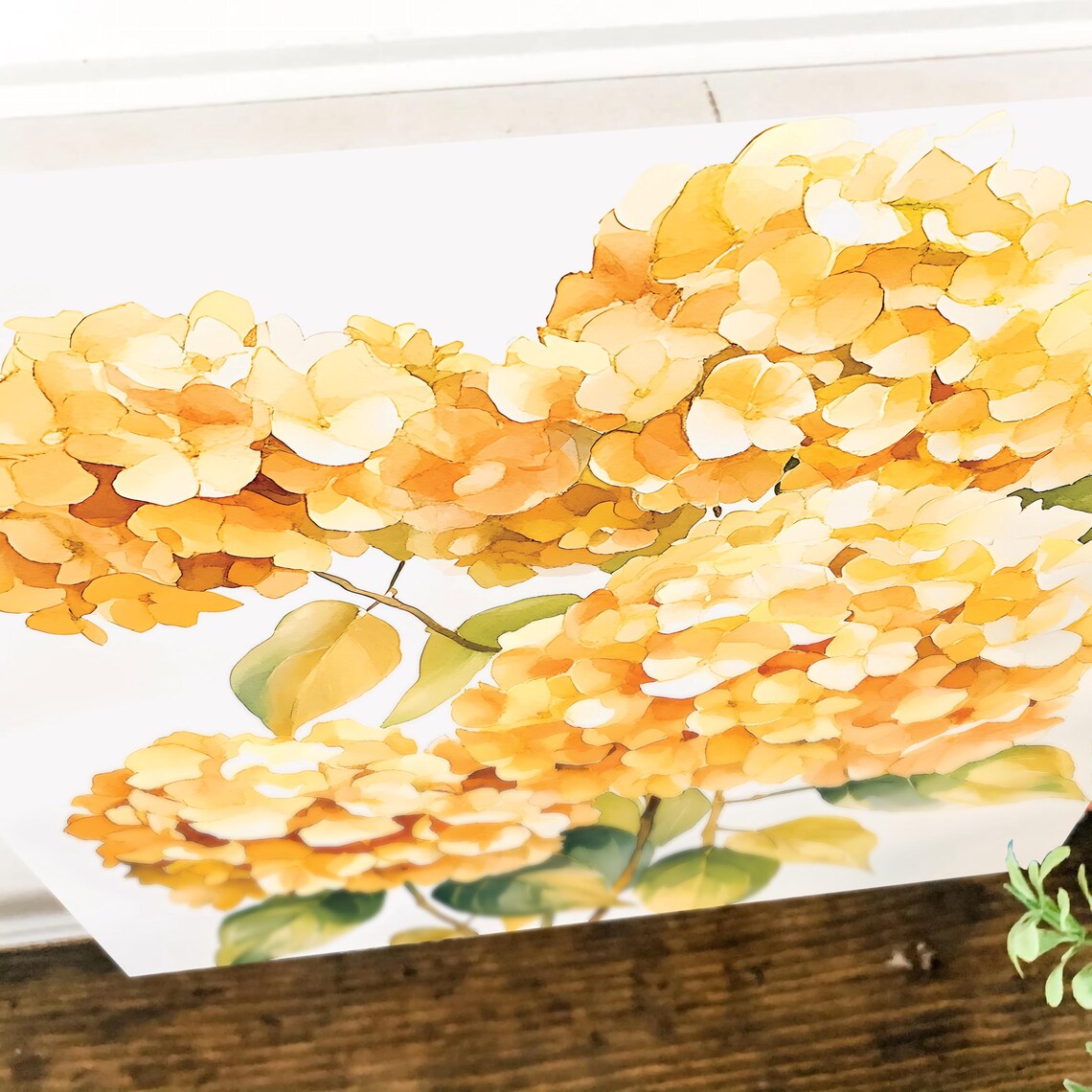 Spring Hydrangeas Wall Decor Art | UV Print Canvas | Watercolor Style ...