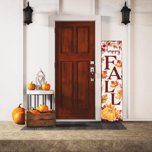 Fall Porch Sign - Front Porch Fall Welcome Sign With | Autumn ...