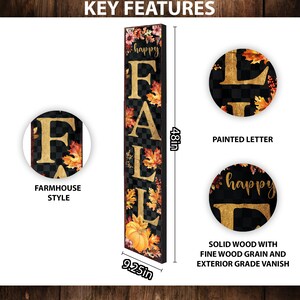 Fall Porch Sign Front Porch Fall Welcome Sign With Vintage Autumn ...