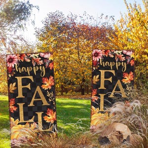 30in Happy Fall Garden Stake | Fall Wooden Decor | Fall Sign | Fall ...