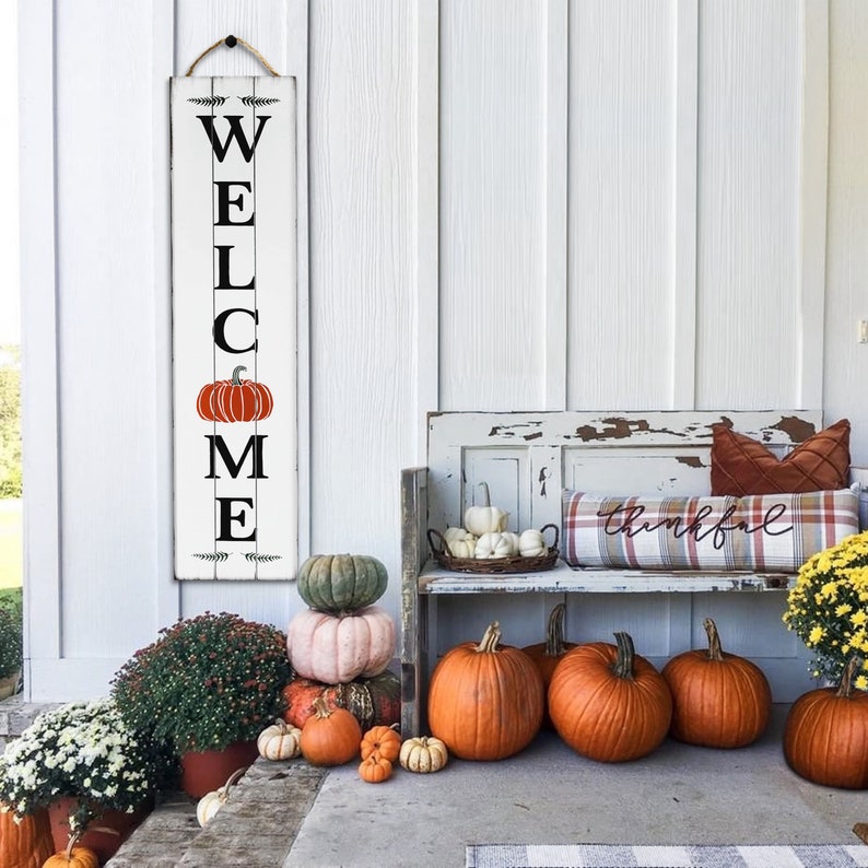 Fall Sign for Home Decor Fall Welcome Sign for Front Door - Etsy