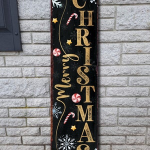 36in Merry Christmas Porch Sign Front Porch Christmas Welcome Sign ...