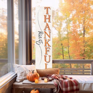 36-inch "so Very Thankful" Thanksgiving Porch Sign - Wooden Decor ...