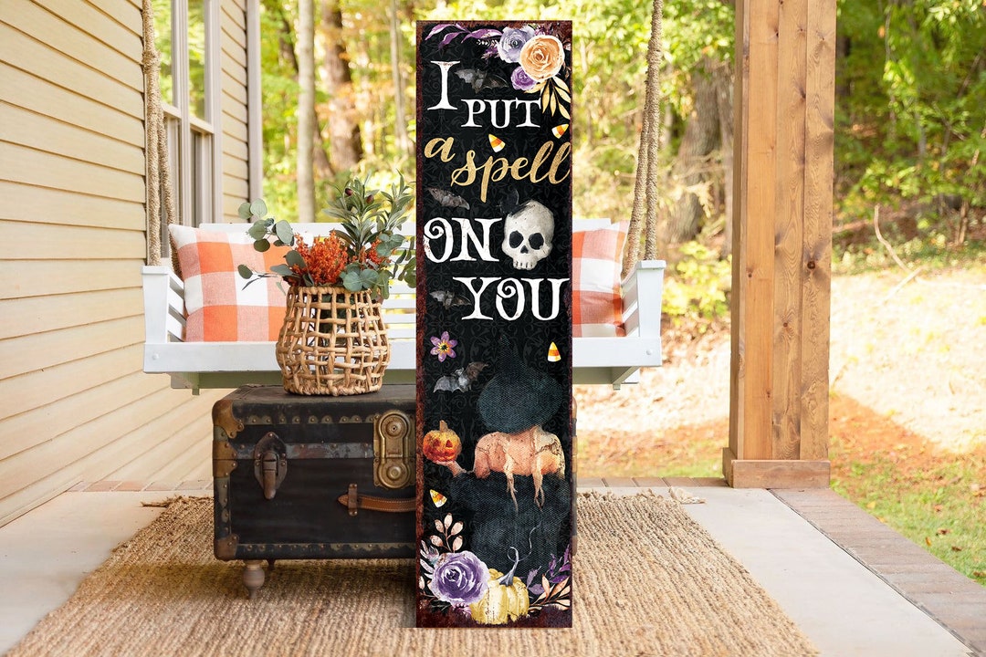 36in I Put a Spell on You Halloween Porch Sign Front Porch Halloween ...