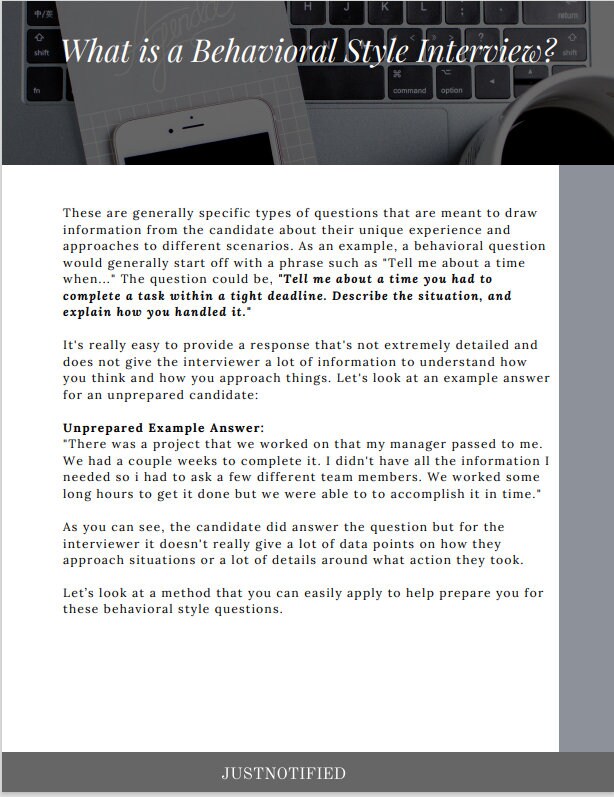 Behavioral Interview Preparation Guide & Checklist FAANG Interview Prep ...