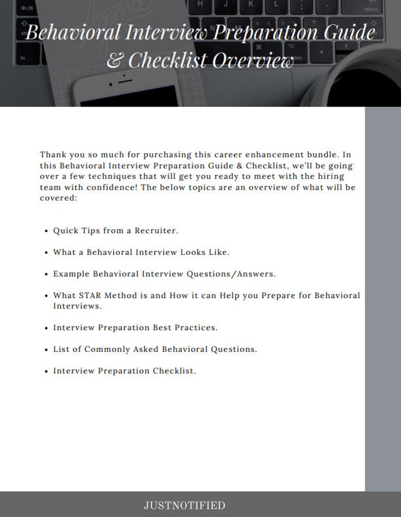 Behavioral Interview Preparation Guide & Checklist | FAANG Interview Prep | Tech Engineering ...