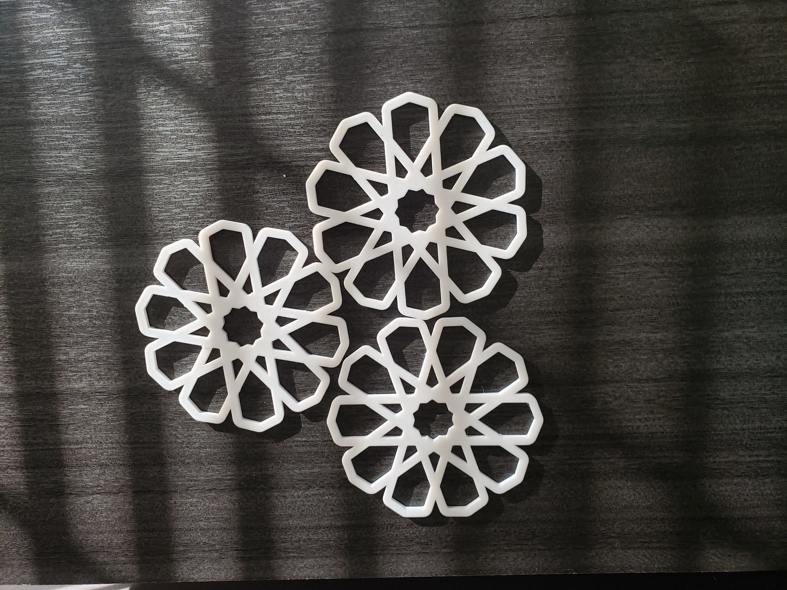 Islamic Pattern Coasters Set of 4, Islamic Geometrical 3D Printed ...