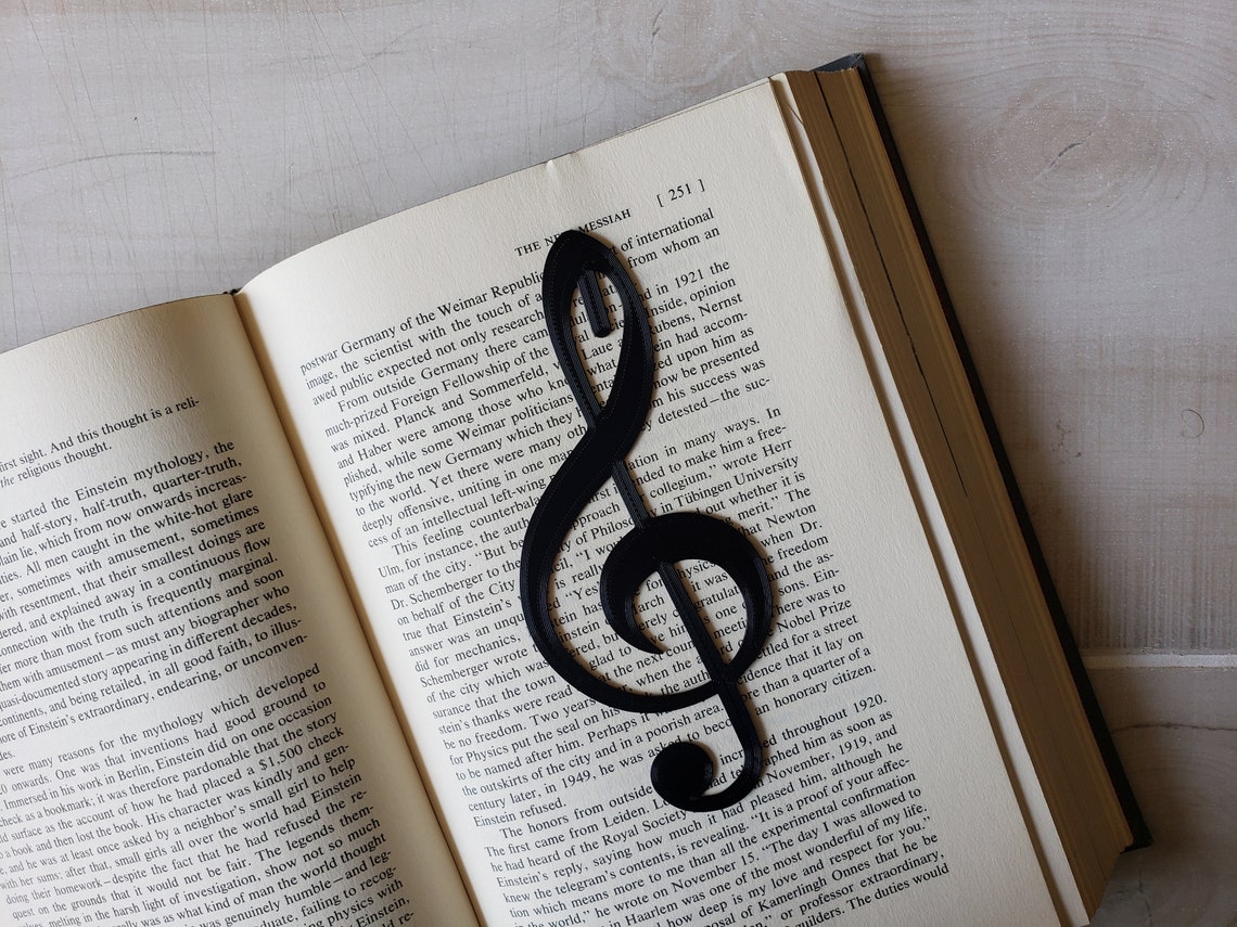Music Note Bookmark 3d Printed, 3D Printing Custom Musical Bookmark ...