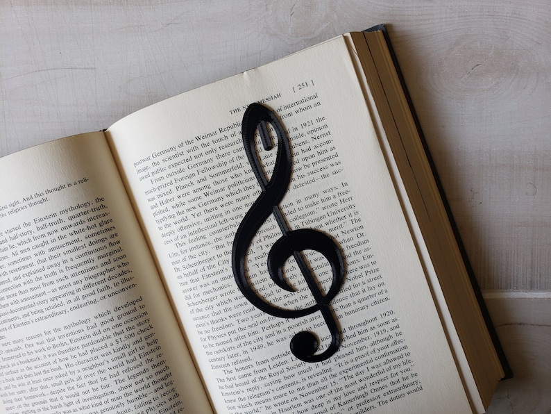 Music Note Bookmark 3d Printed, 3D Printing Custom Musical Bookmark ...