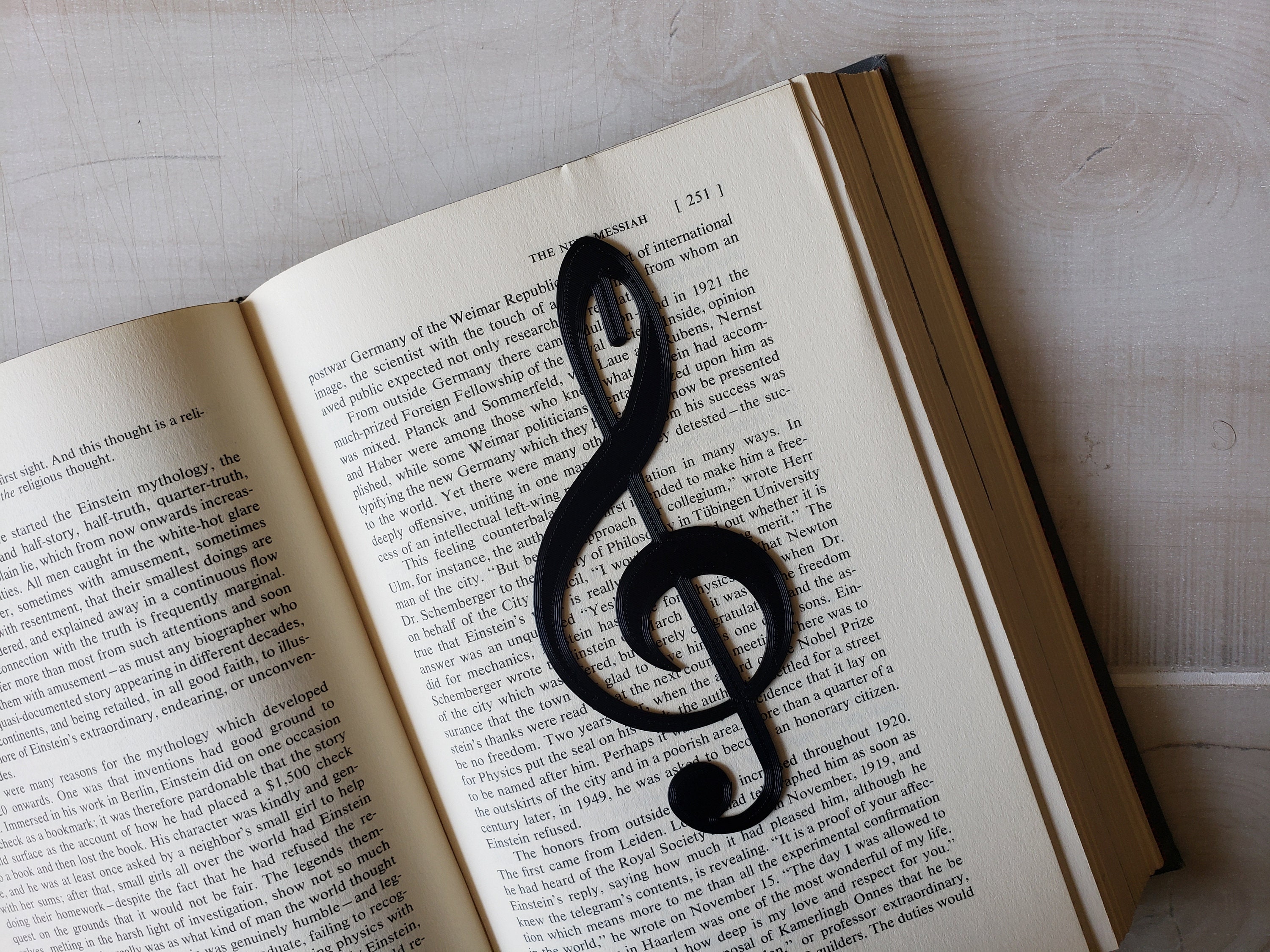 Music Note Bookmark 3d Printed, 3D Printing Custom Musical Bookmark ...