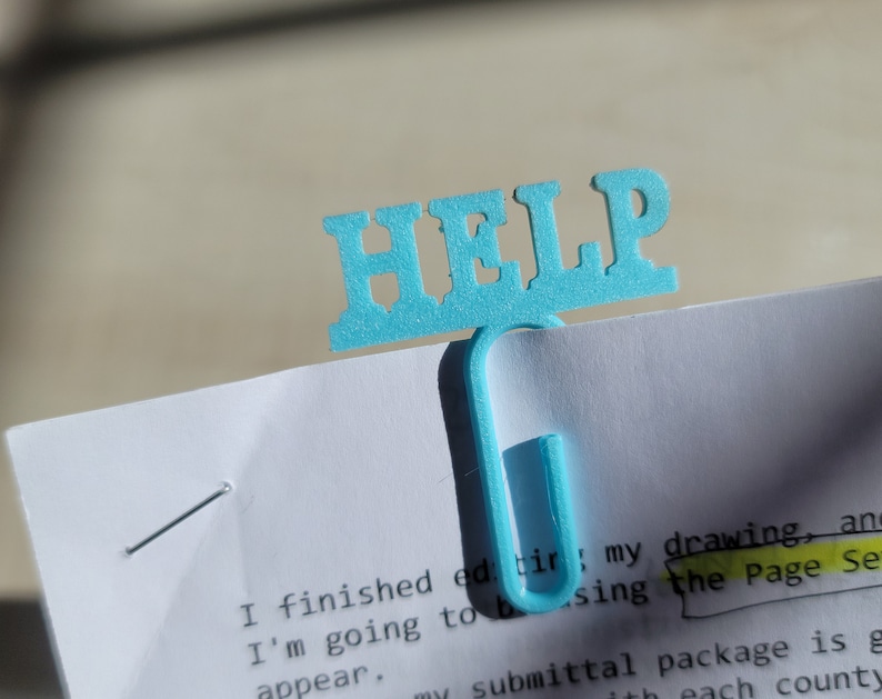 Paper Clip Personalized / Customized Paper Clip Words for Students ...