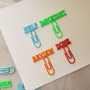 Paper Clip Personalized / Customized Paper Clip Words for - Etsy
