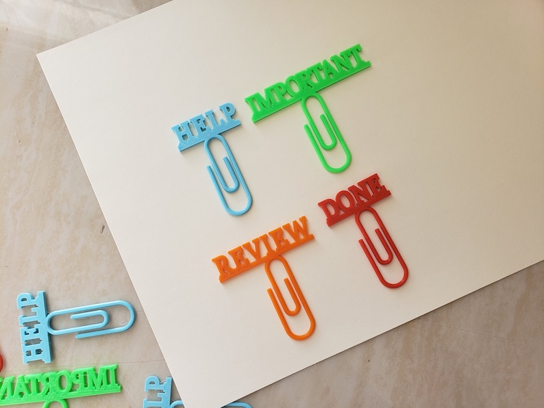 Paper Clip Personalized / Customized Paper Clip Words for - Etsy