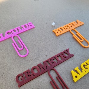 Paper Clip Personalized / Customized Paper Clip Words for Students ...