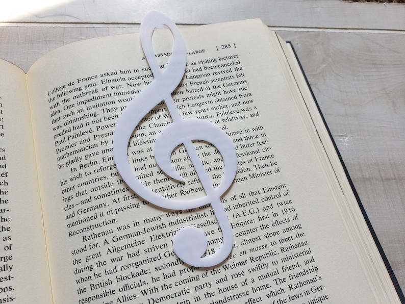 Music Note Bookmark 3d Printed, 3D Printing Custom Musical Bookmark ...