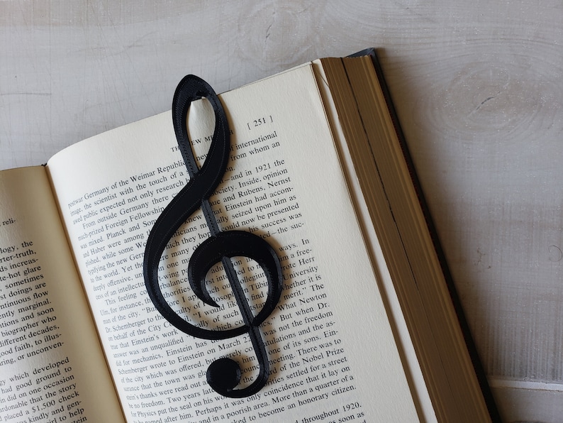 Music Note Bookmark 3d Printed, 3D Printing Custom Musical Bookmark ...