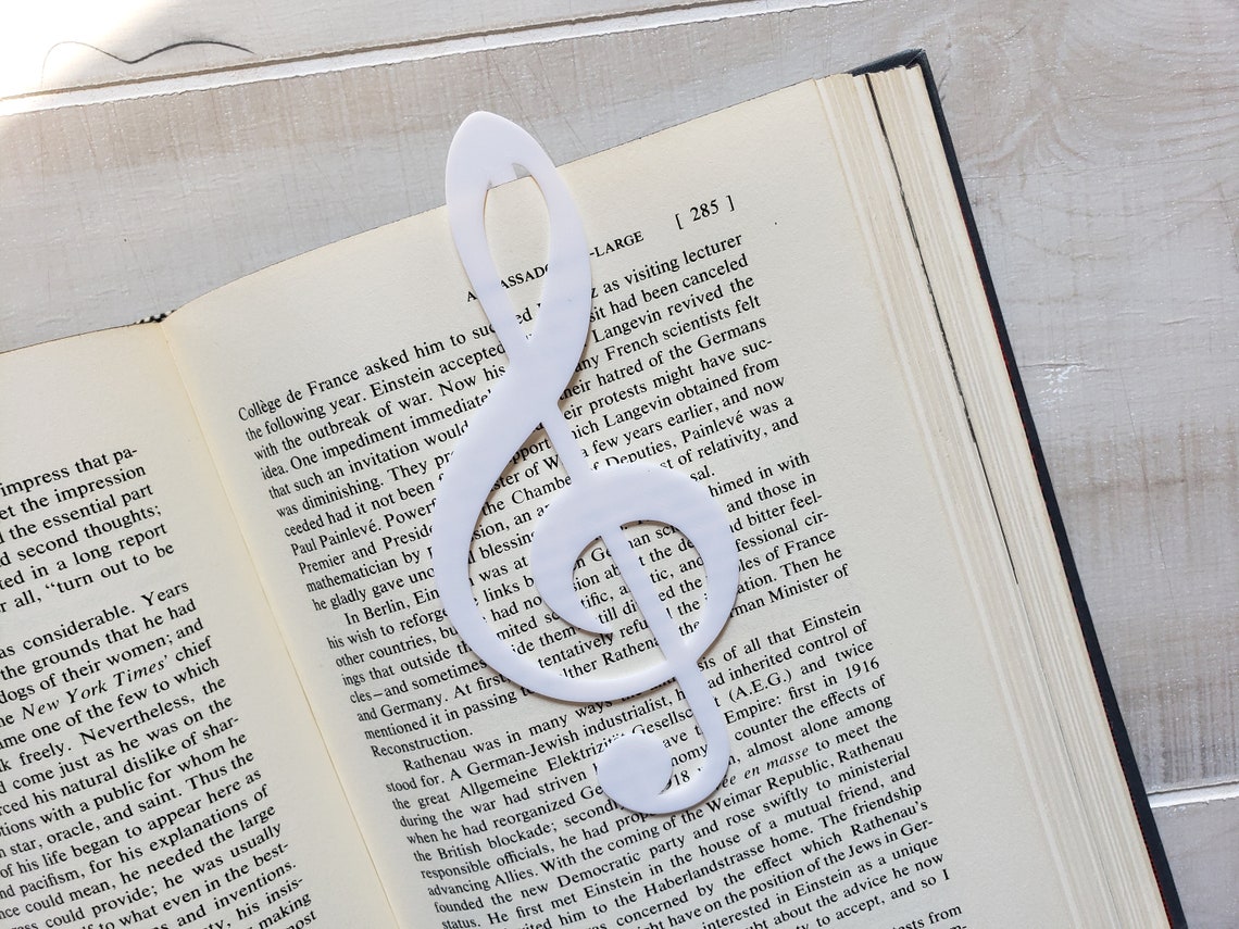 Music Note Bookmark 3d Printed, 3D Printing Custom Musical Bookmark ...