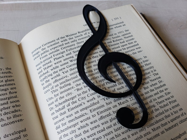 Music Note Bookmark 3d Printed, 3D Printing Custom Musical Bookmark ...