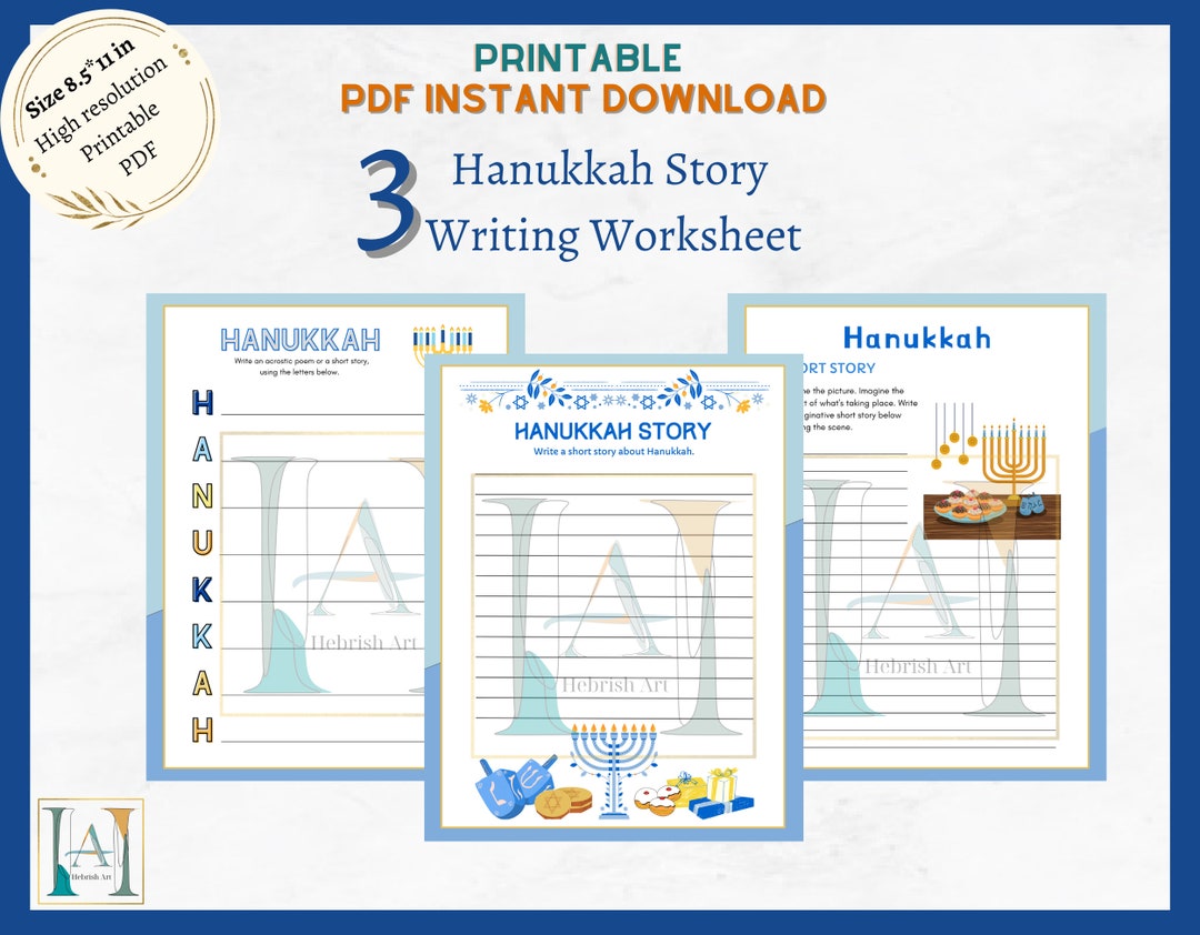 Hanukkah Story Writing Worksheet Report | Fun Educational Hanukkah ...