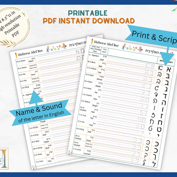 Hebrew Alphabet Activity - Etsy