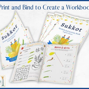 Sukkot Printable Activity Book for Kids - Etsy