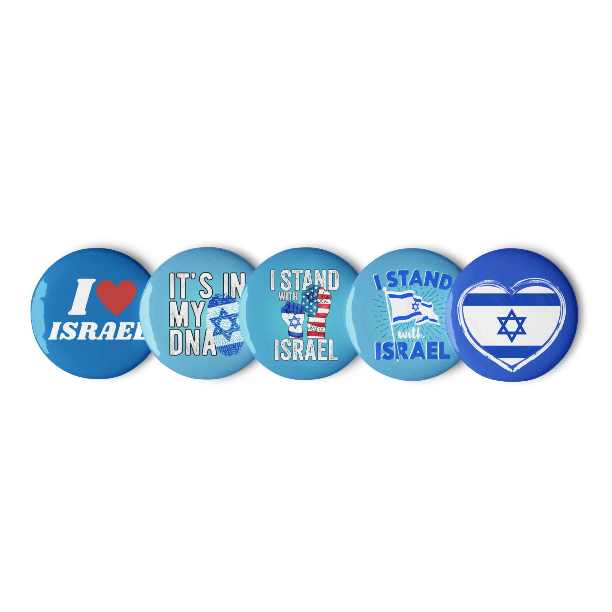 I Stand With Israel, I Love Israel, 5 Pin Buttons Set - Etsy