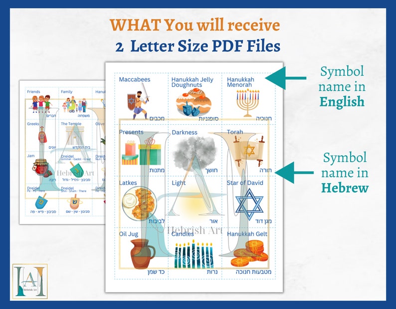 Hanukkah Symbols Memory Game Printable PDF Instant Download - Etsy