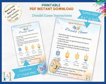 Dreidel Printable - Etsy