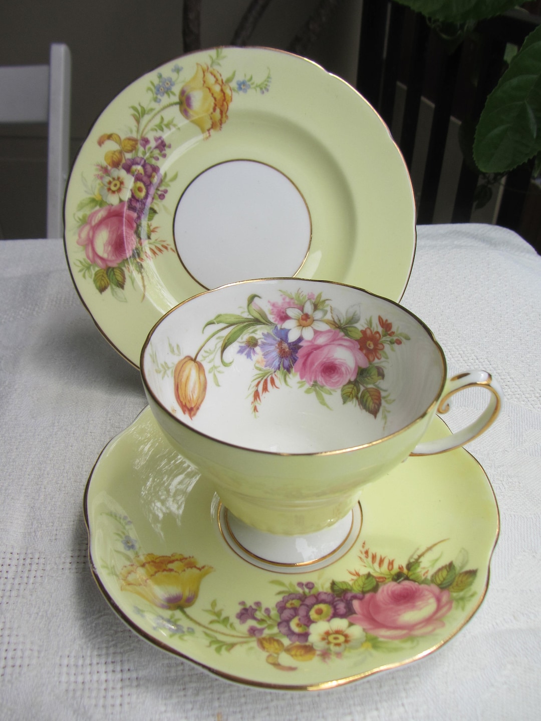 E. B. Foley Tea Cup Trio, Vintage English Bone China Cup, Saucer, Plate ...