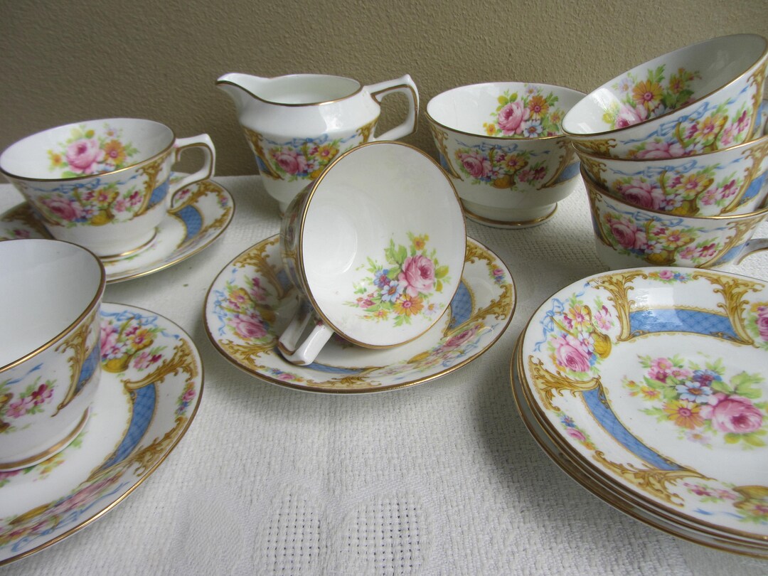 Sutherland China Demitasse Set Floral Rose Ref R - Etsy