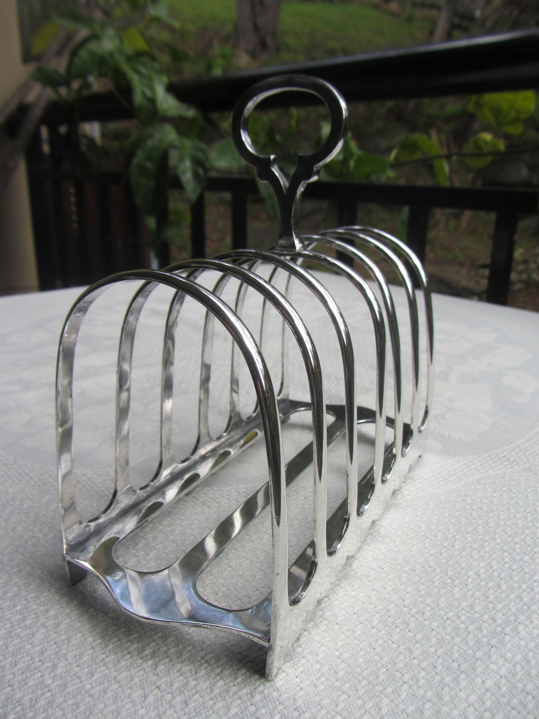 Large Antique Victorian Walker and Hall Toast Rack, Six Slice. Napkin ...