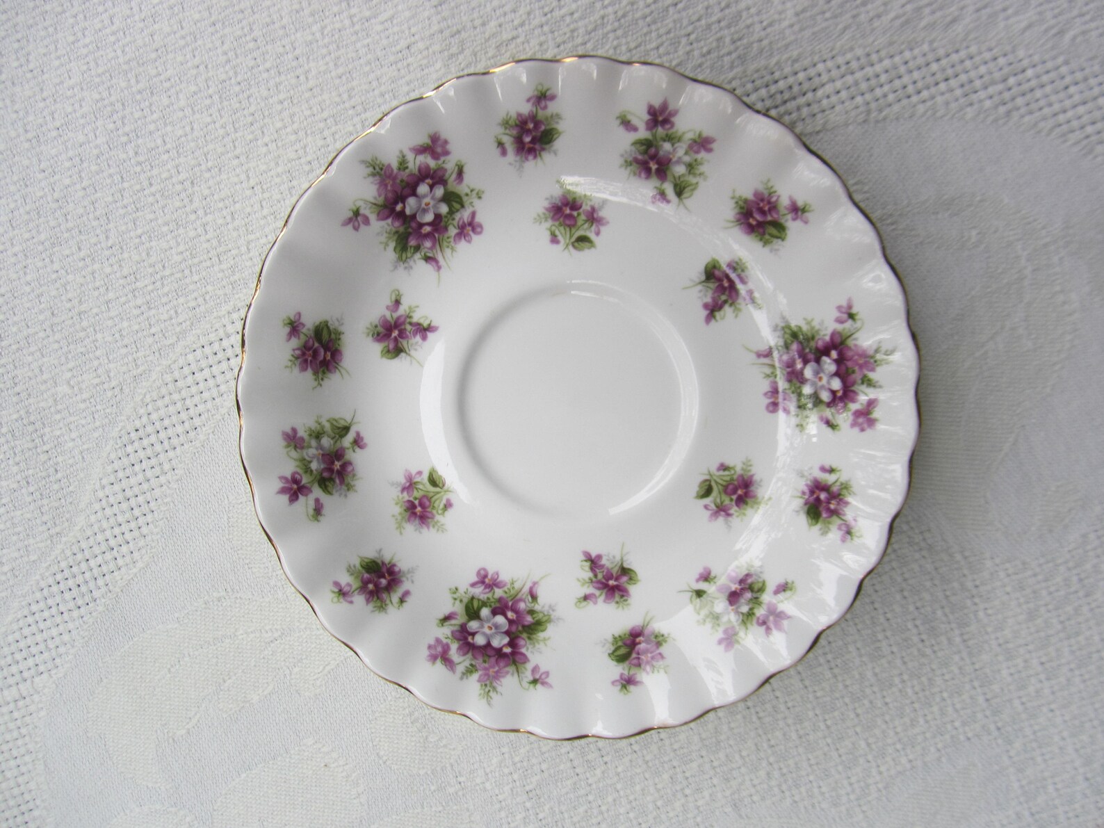 Royal Albert Sweet Violets Tea Cup Trio, Vintage English Bone China Cup, Saucer and Tea Plate ...
