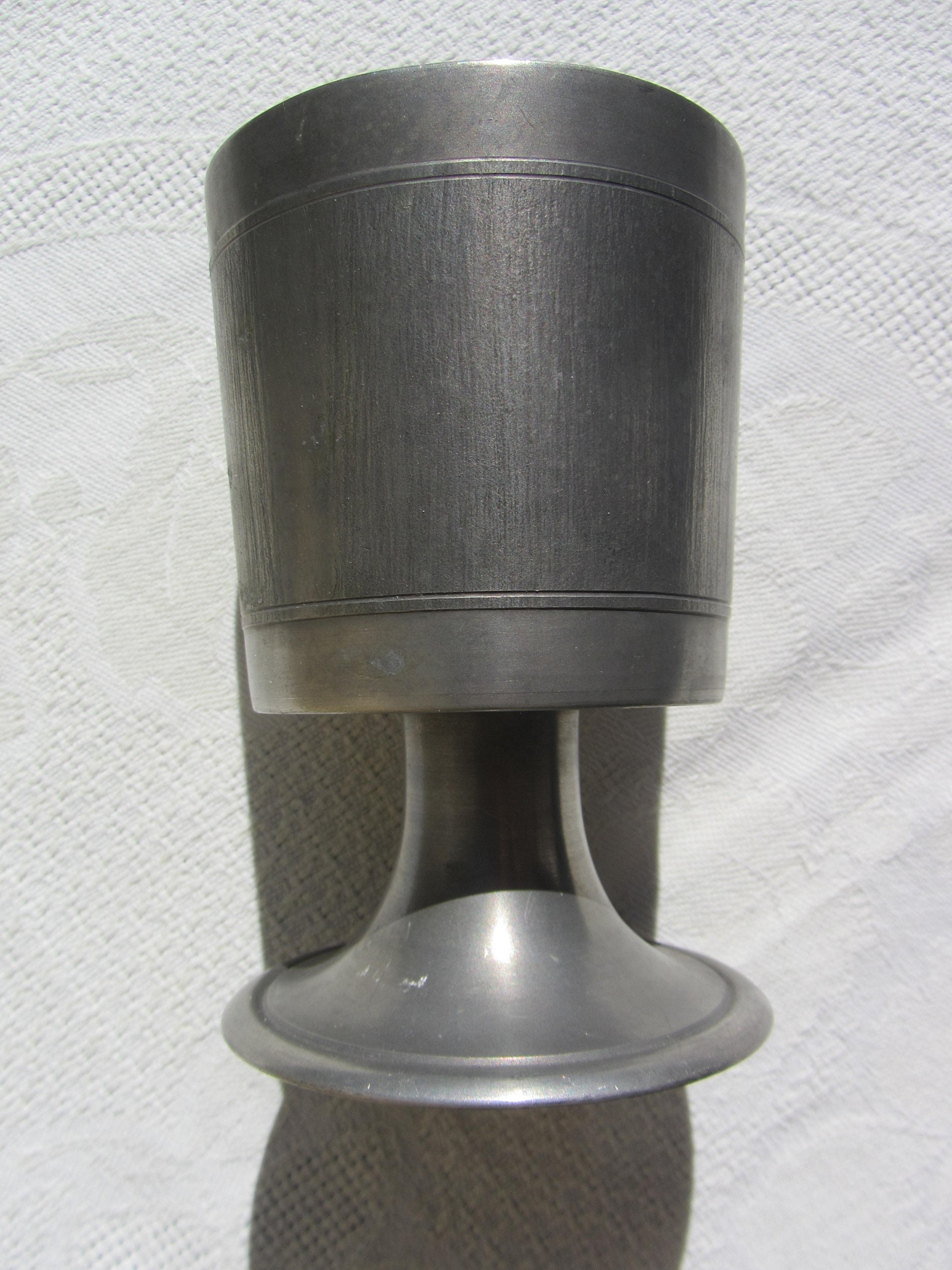 John Somers Brazil JS X MG Hand Made Pewter Goblet. Footed, Textured ...